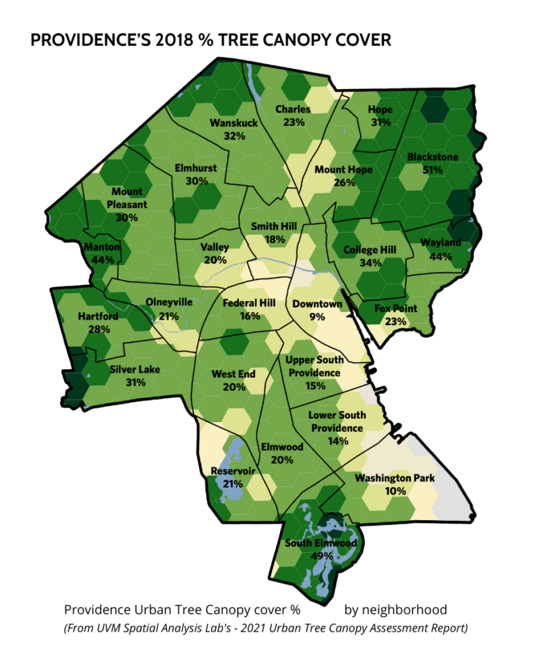 TREE CANOPY DISTRIBUTION & TREE EQUITY – Providence Neighborhood ...